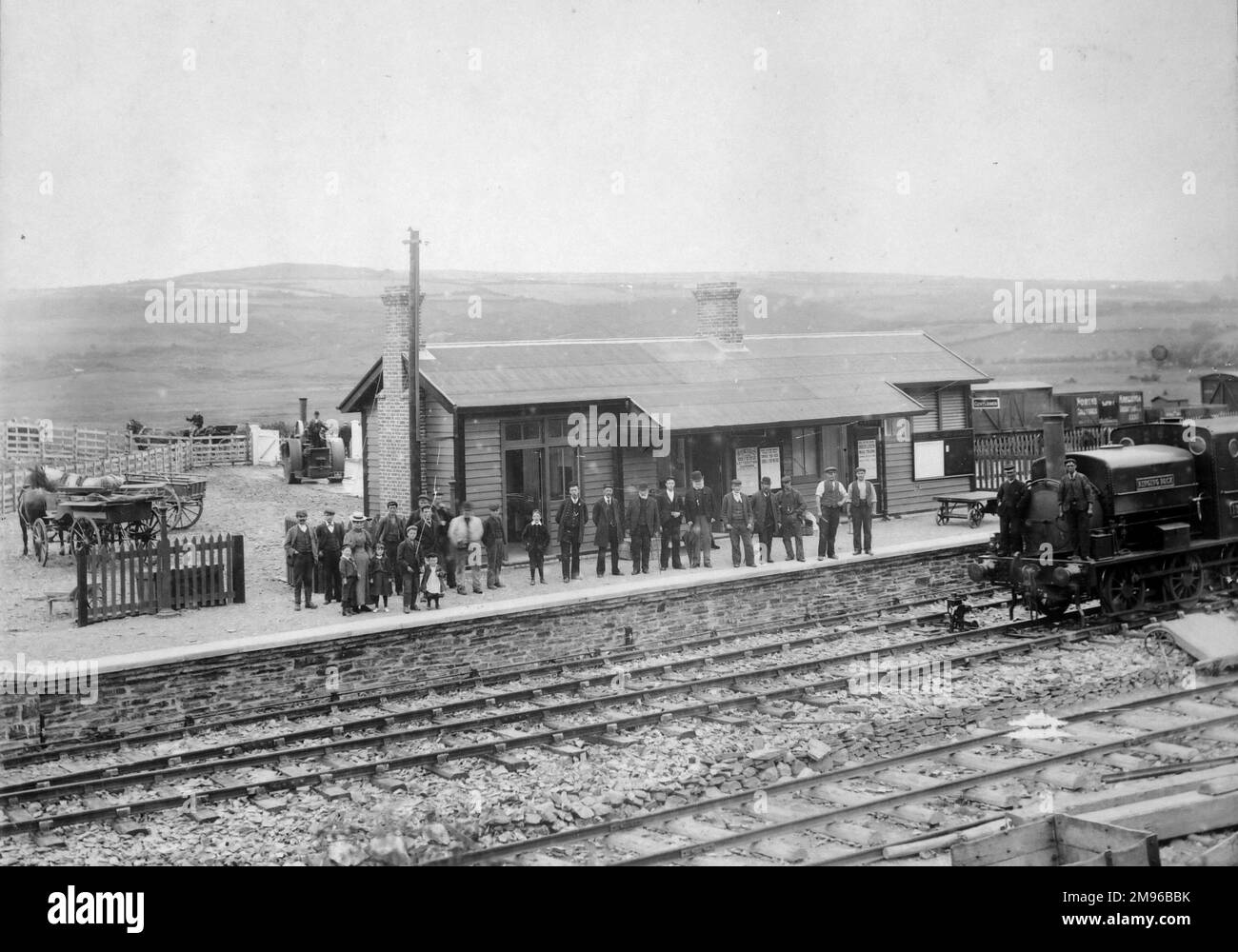 Chariot de locomotive Banque d'images noir et blanc - Alamy