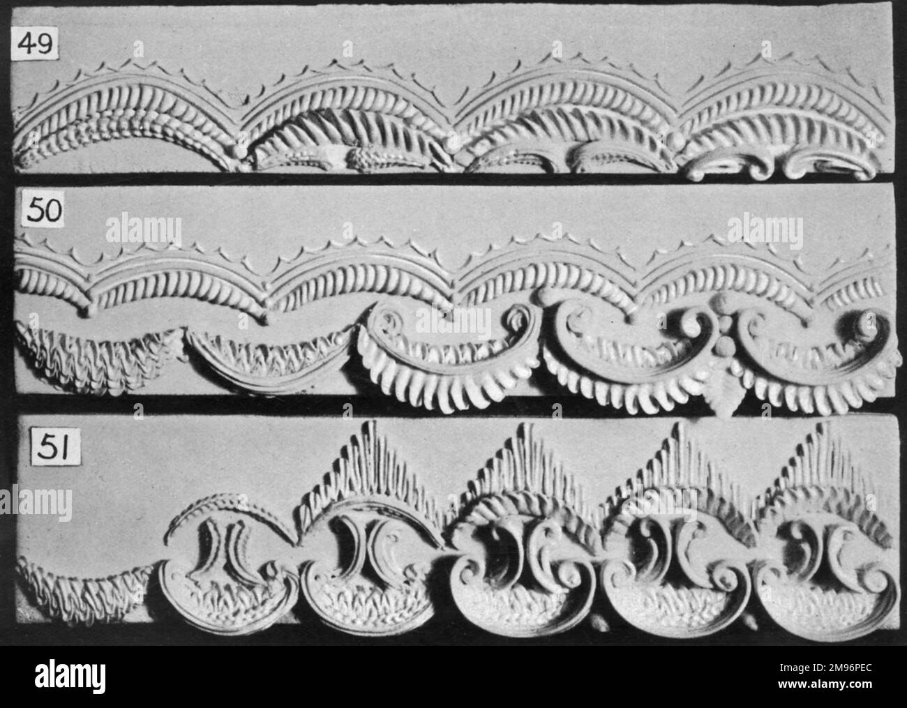Décors de bordure de gâteau et de côté, (49) Section de noix de Saint ...