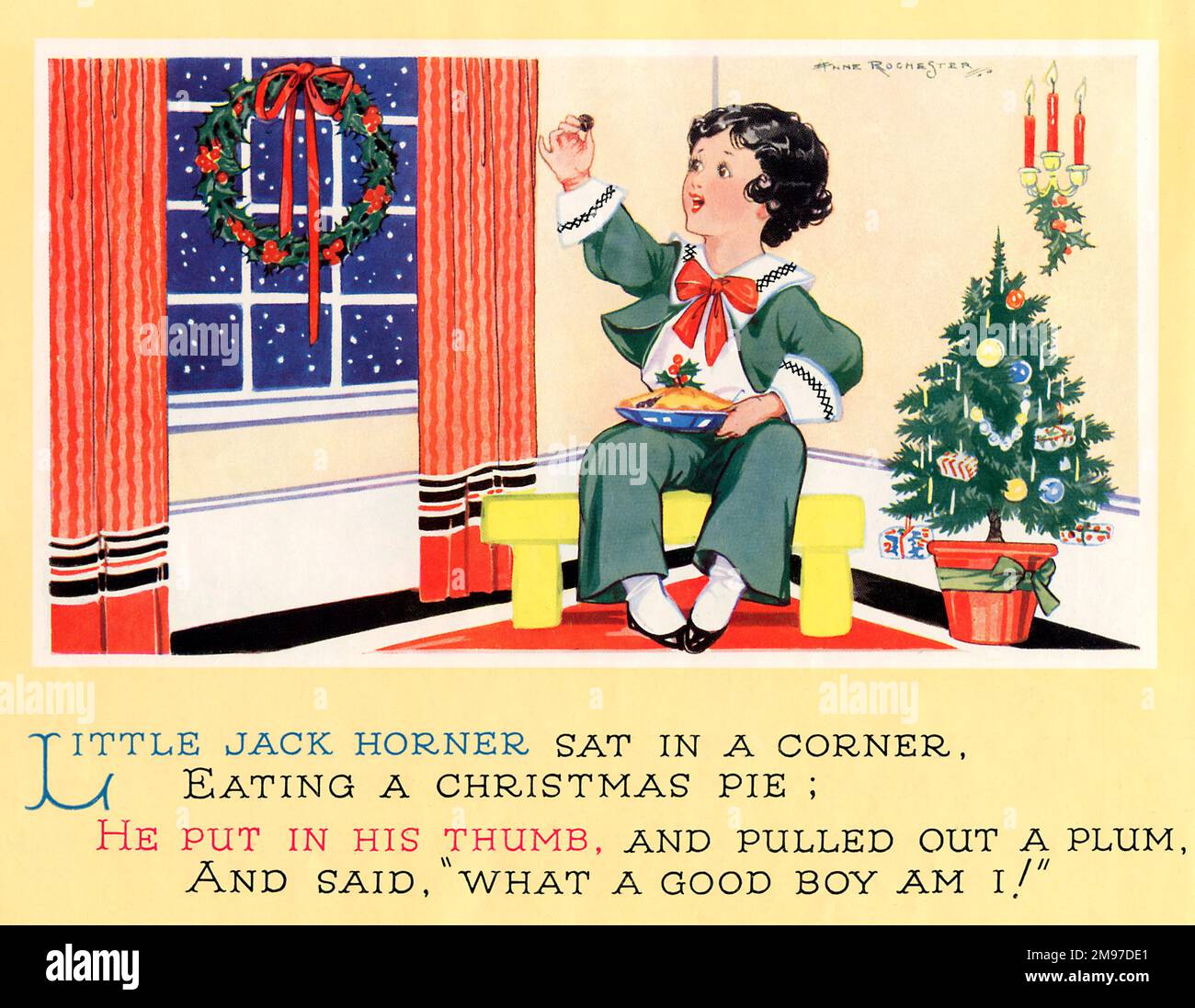 Le petit Jack Horner s’assit dans un coin, mangeant une tarte de Noël ...