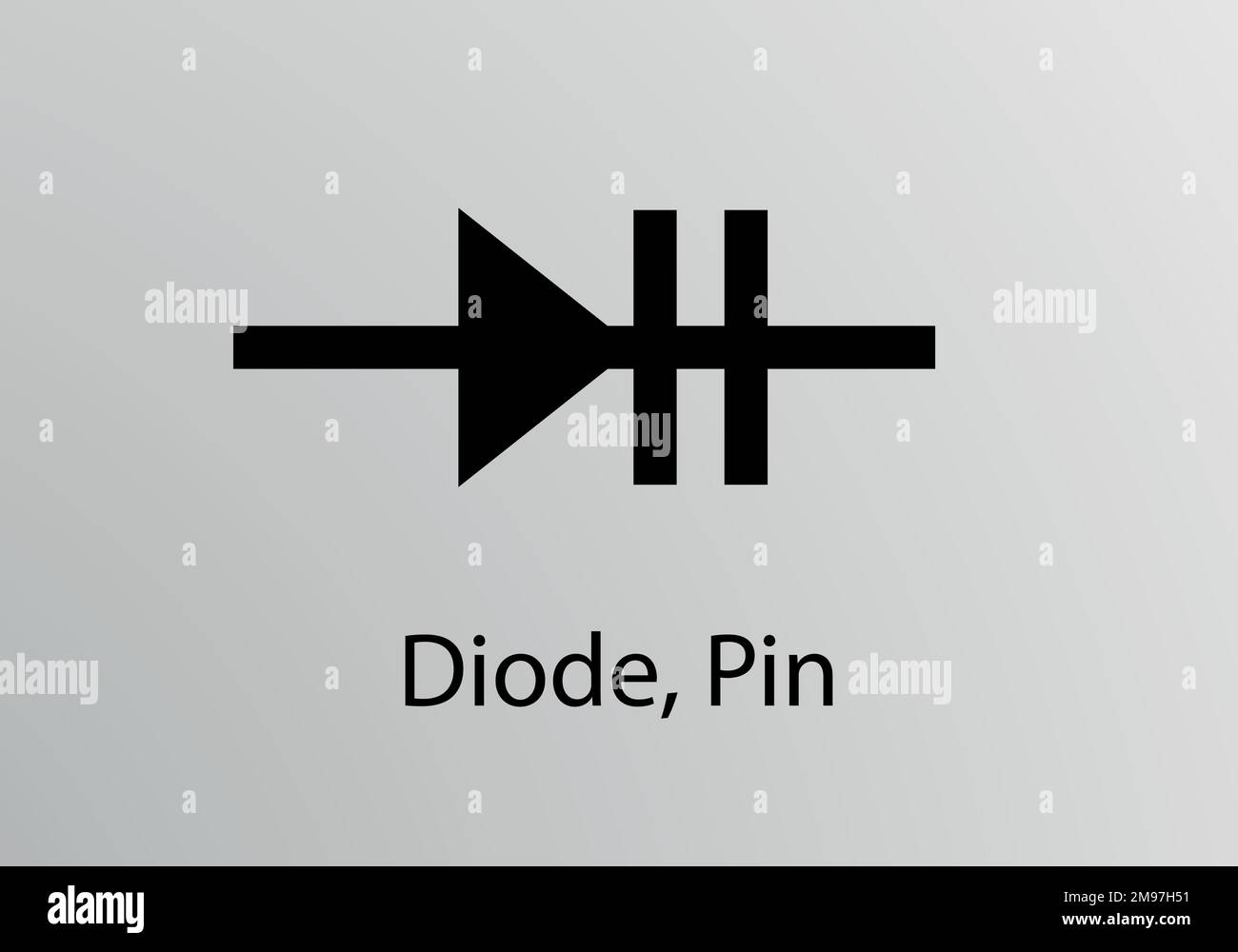 Symbole technique de broche de diode, conception de symbole vectoriel ...