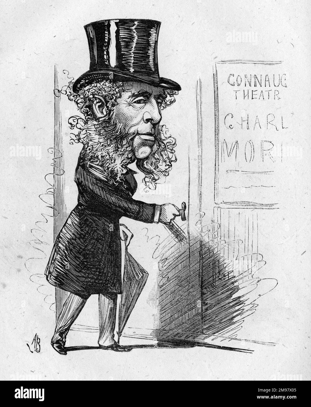Caricature de Charles Morton (1819-1904), directeur de théâtre et de salle de musique -- The ...