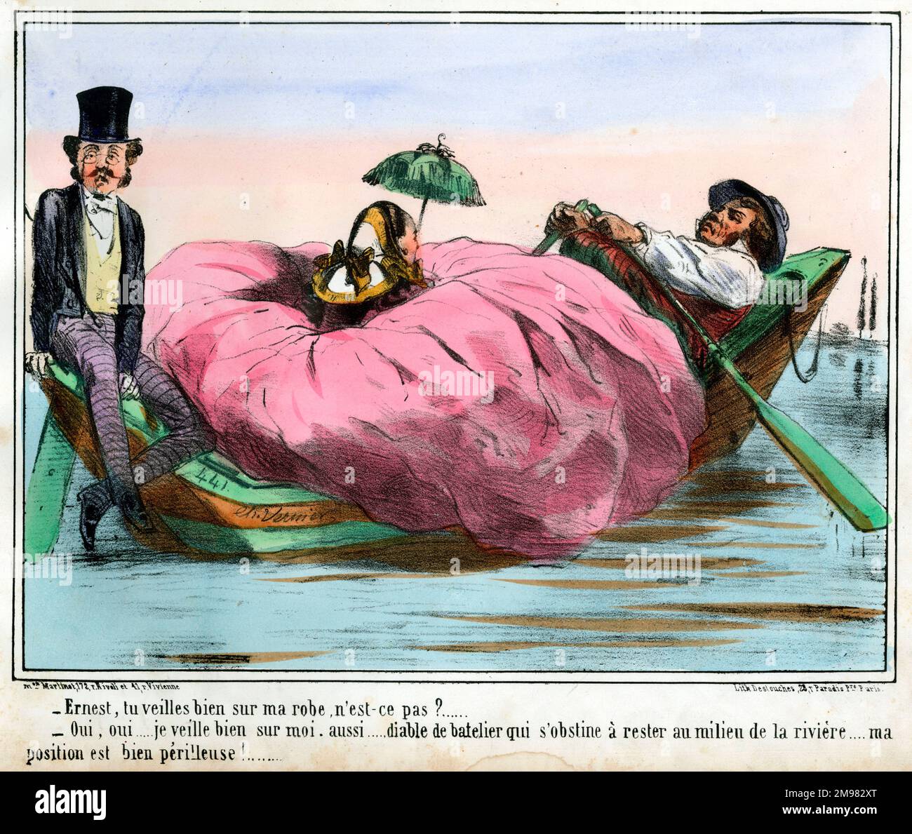 La Crinolonomanie de Charles Vernier -- Une femme dans une énorme ...