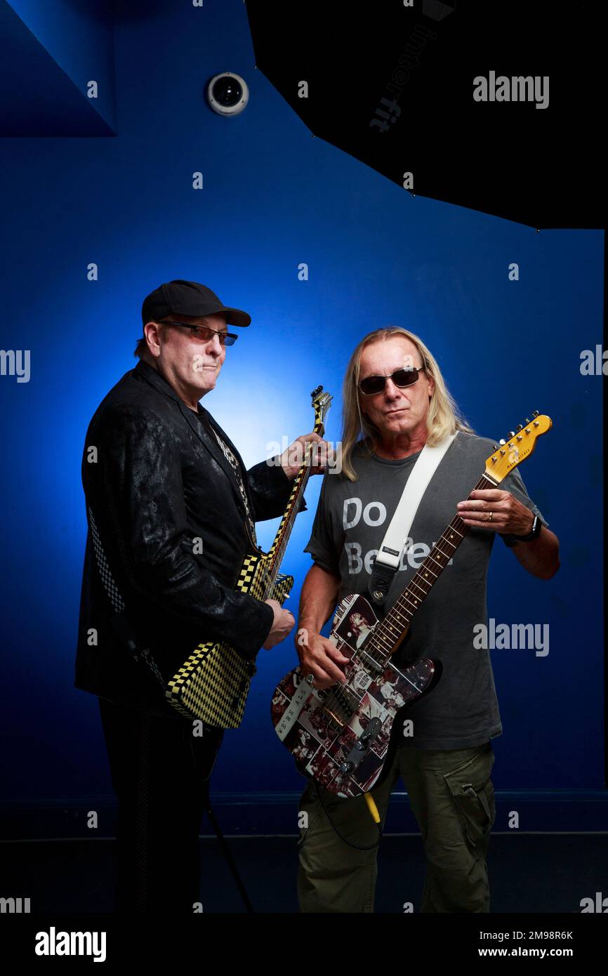 Rick Nielsen et Robin Zander de Cheap Trick photographiés à Bristol ...