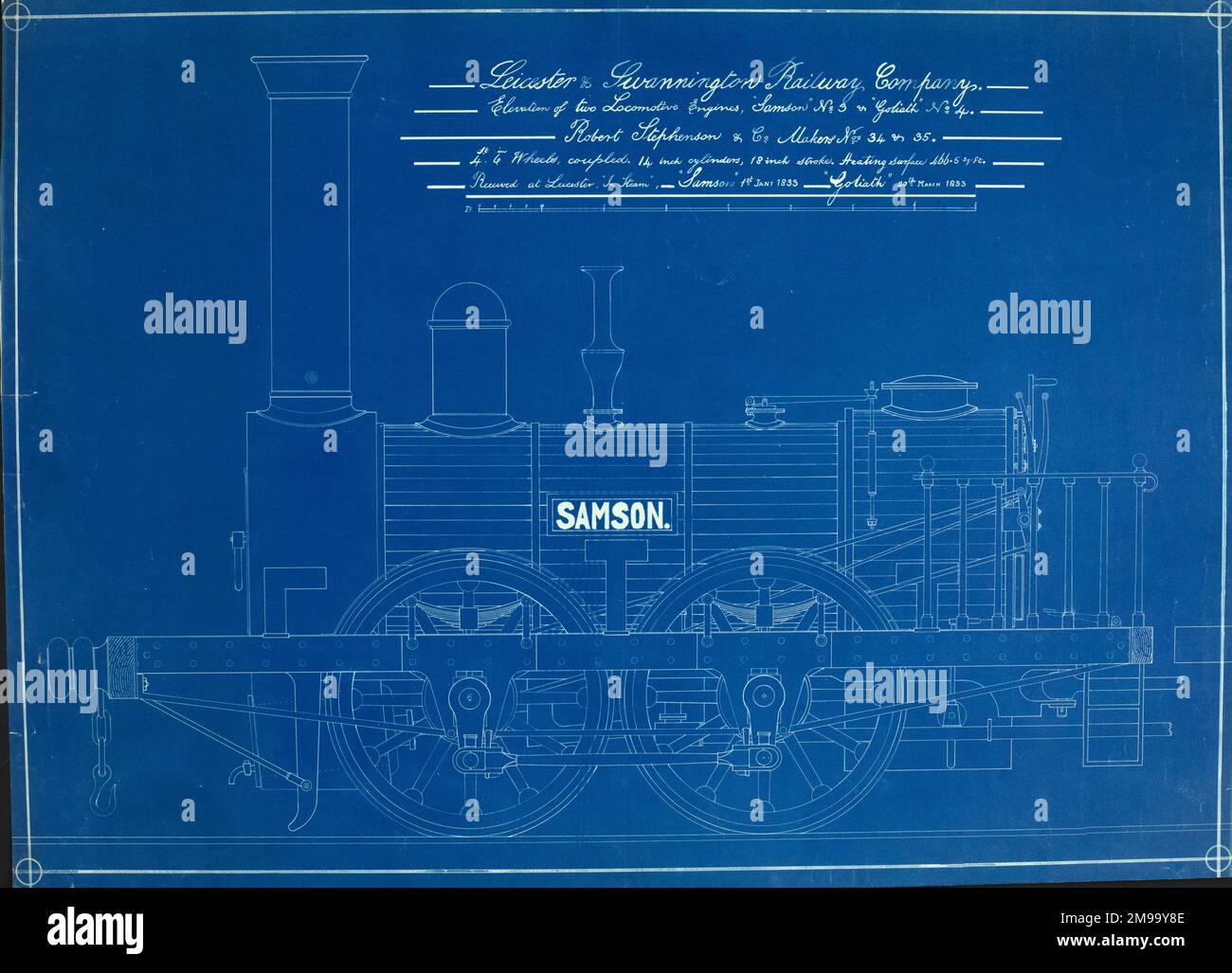 Moteur Samson par Robert Stephenson & Co pour le chemin de fer ...