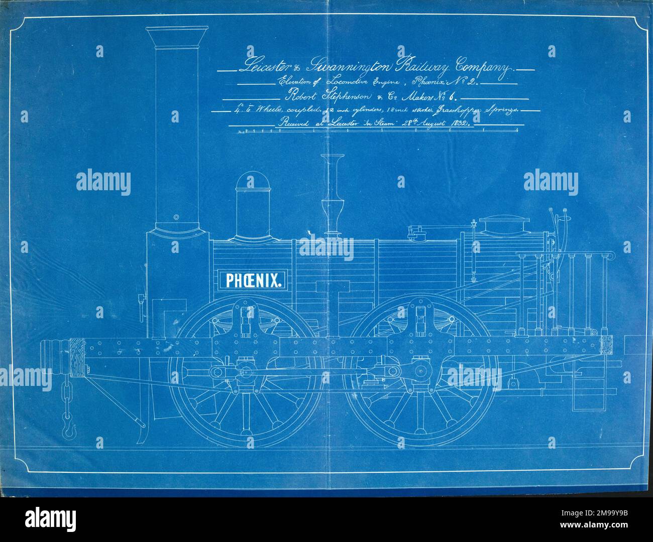 Phoenix Engine par Robert Stephenson & Co pour le chemin de fer ...