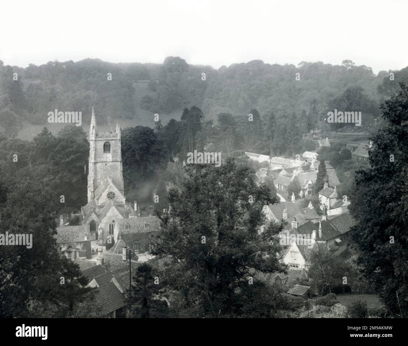 Vue sur le château de Combe, un village de la région des Cotswolds d ...