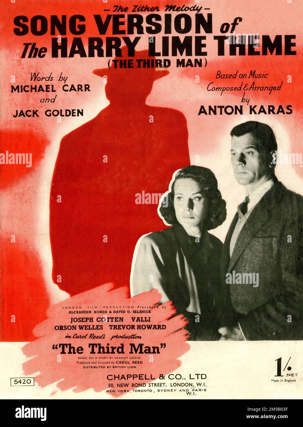 Couverture musicale, The zither Melody, version musicale du thème Harry ...