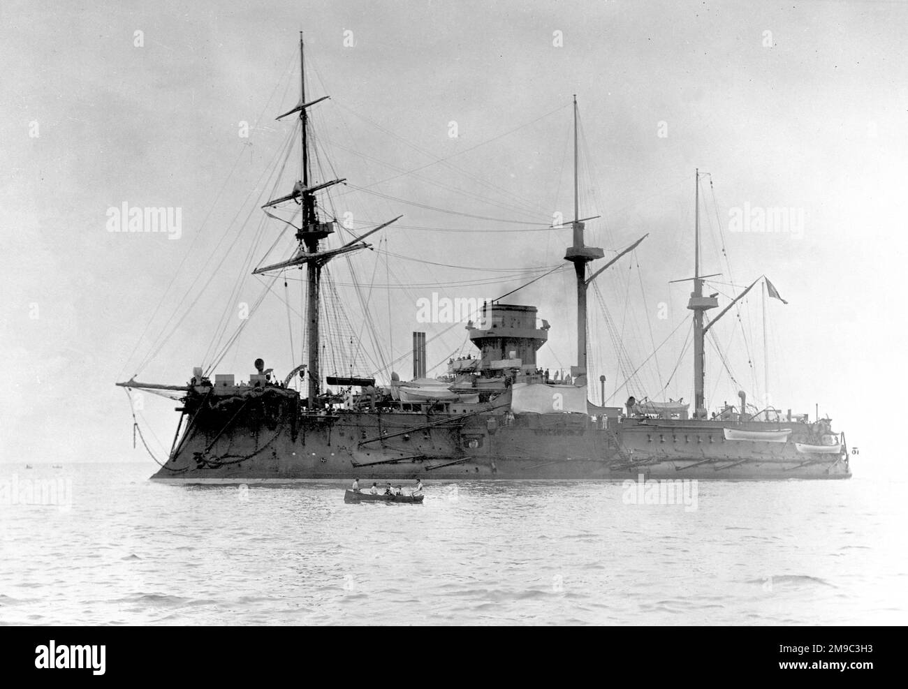 la Marine française Imperiale - un navire à batterie central, avec ...