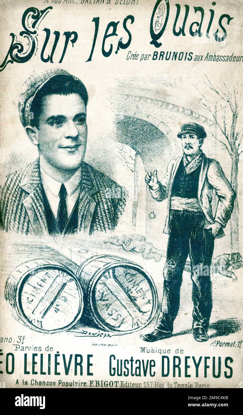 Couverture musicale, sur les quais, paroles de Leo Lelièvre, musique de ...