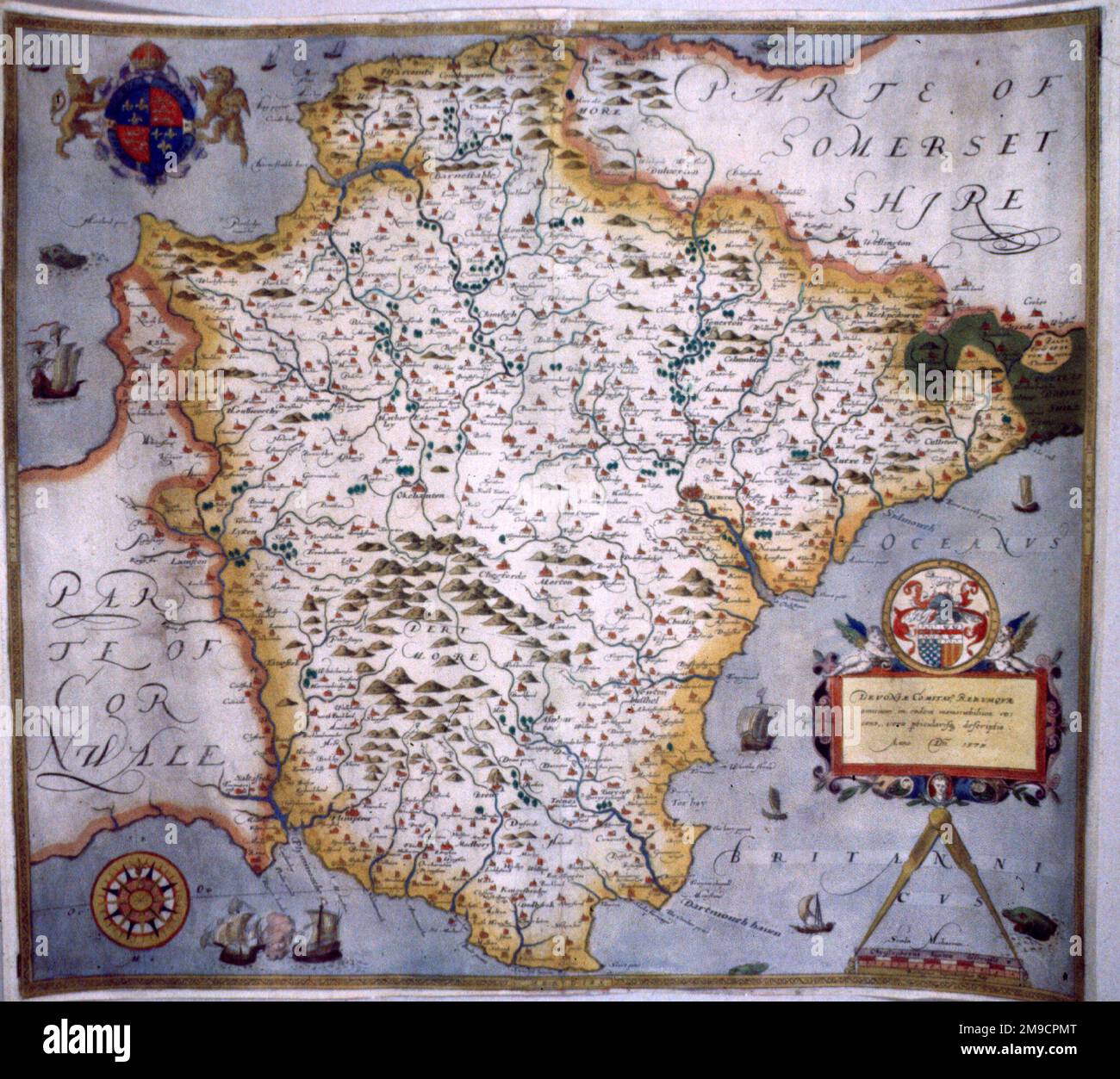 Map of devon england Banque de photographies et d’images à haute ...