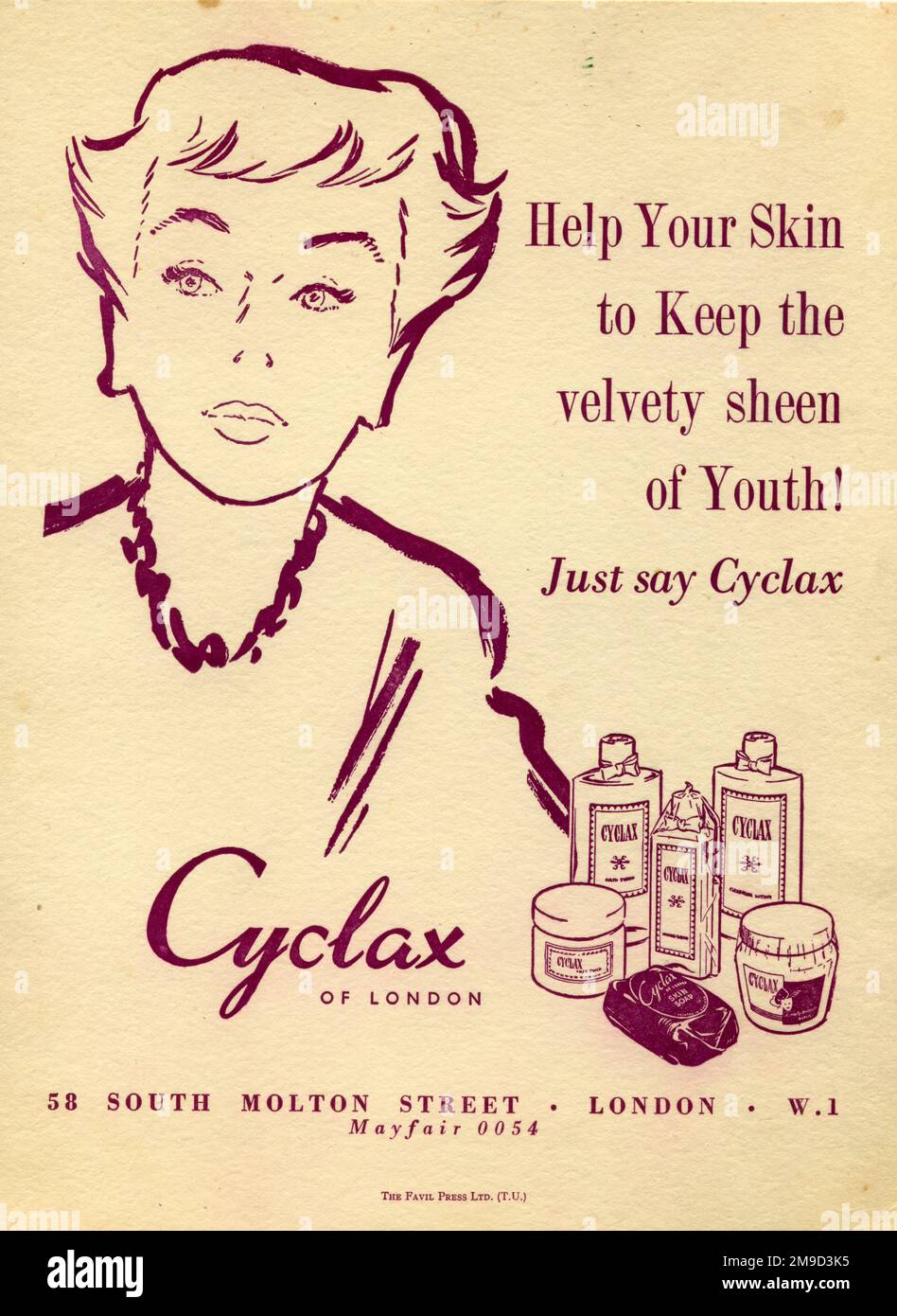 Publicité pour le soin de la peau Cylax sur la couverture arrière du ...
