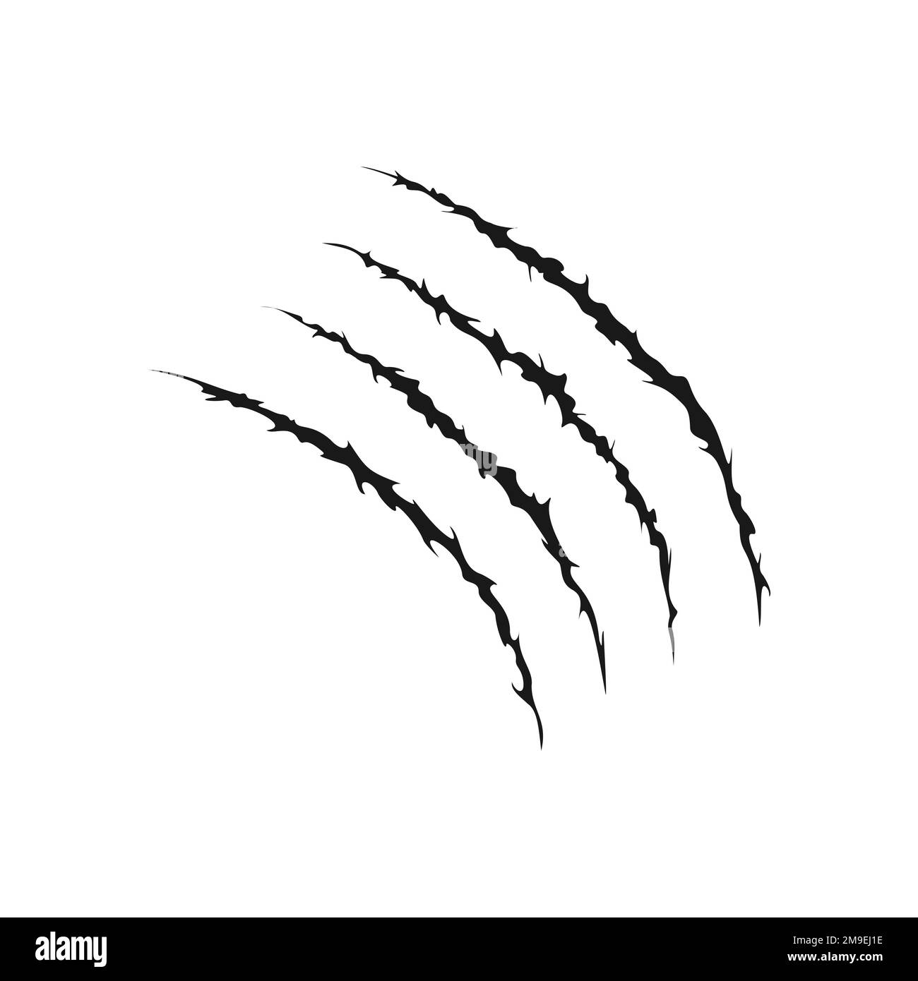 Icône de marque de griffe de grattage. Trace d'animal sauvage, de ...