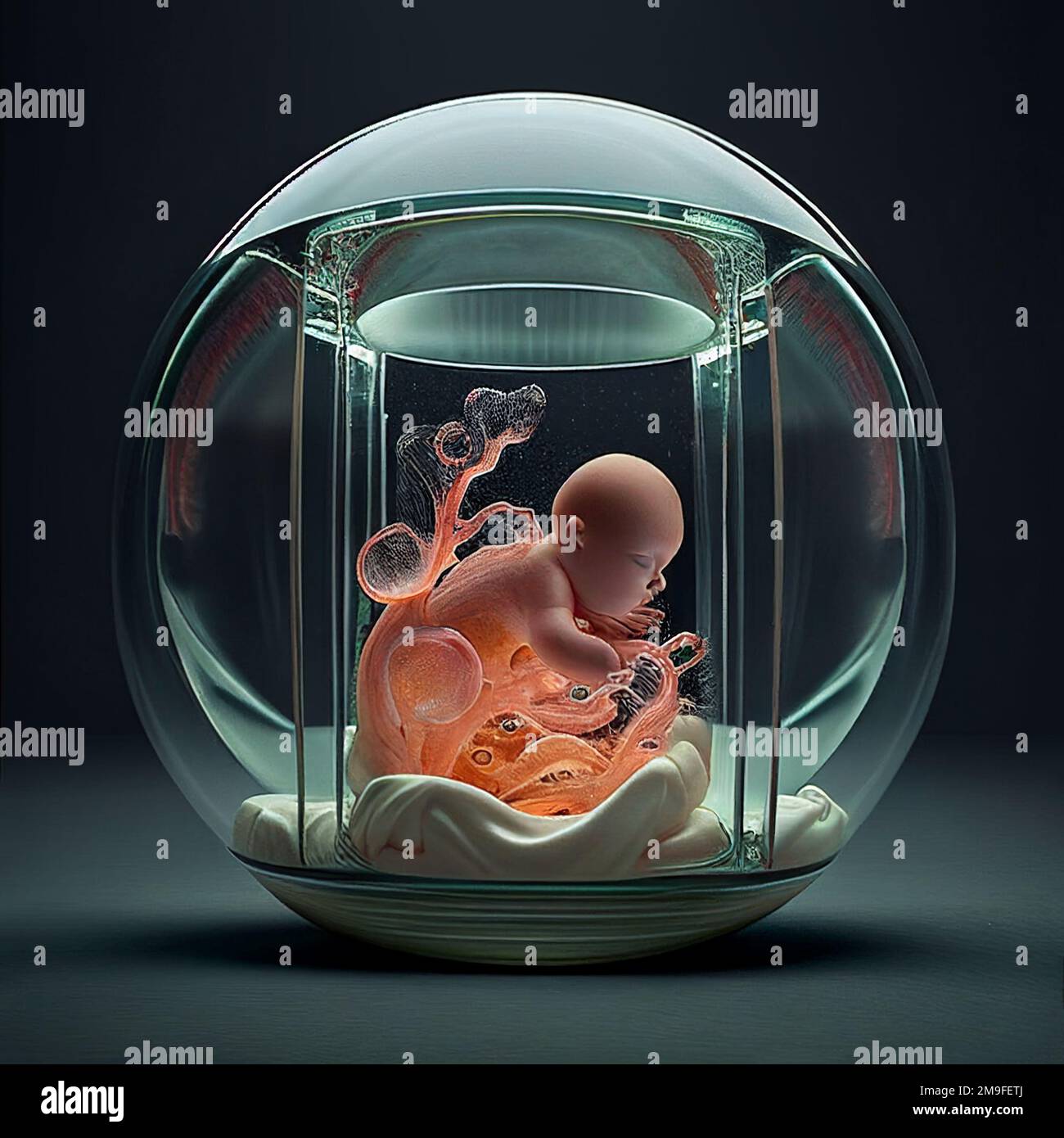 Le fœtus se développe à l'intérieur d'un utérus artificiel, le bébé ...