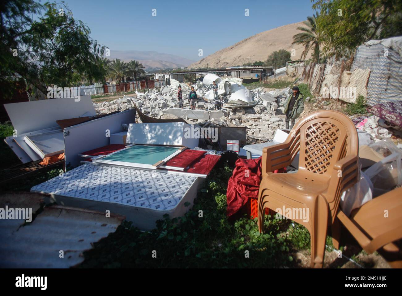 Vallée du Jourdain, Palestine. 18th janvier 2023. Les enfants ...