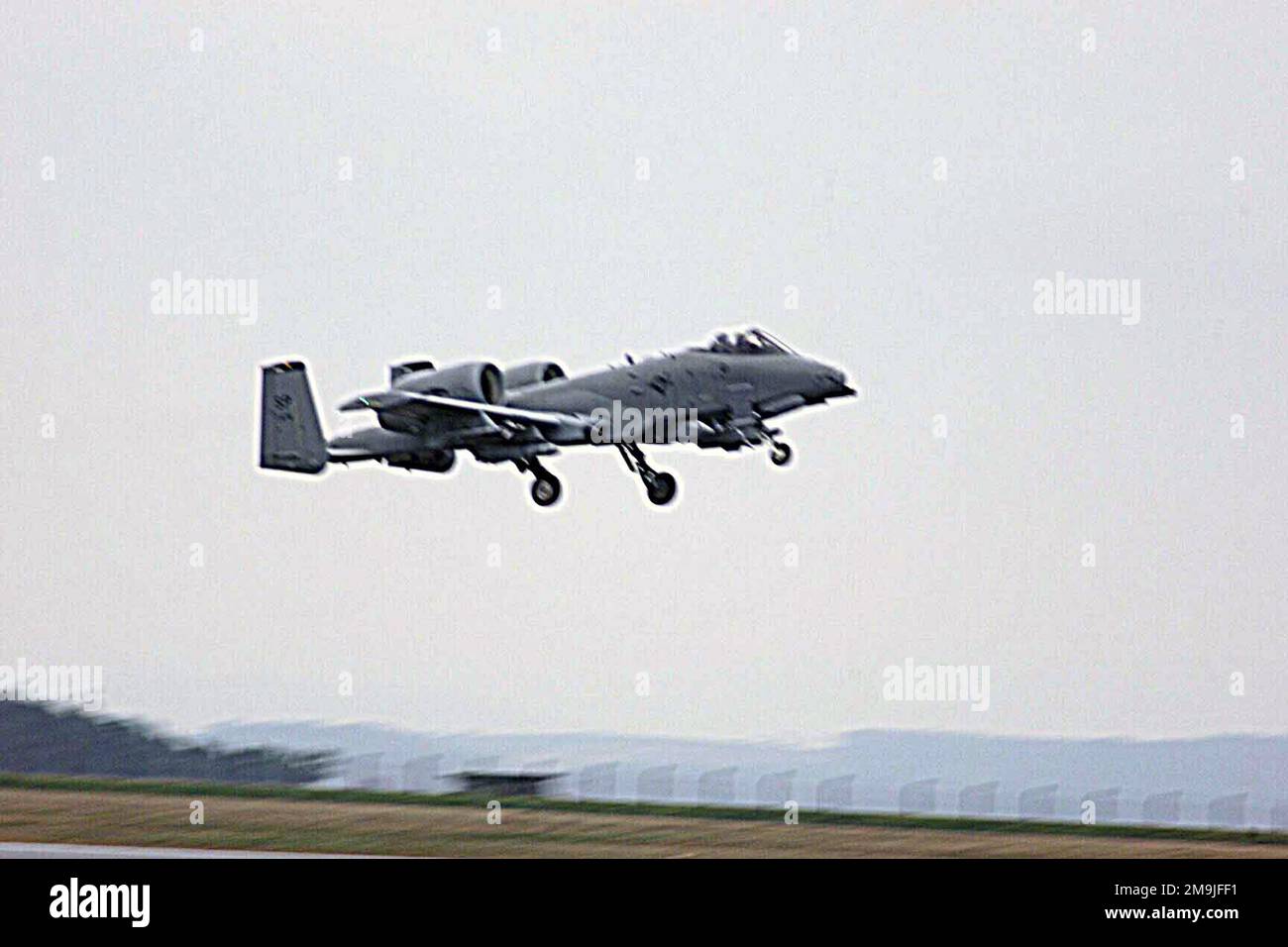 Un avion Thunderbolt A-10 de la US Air Force (USAF) avec le 81st ...