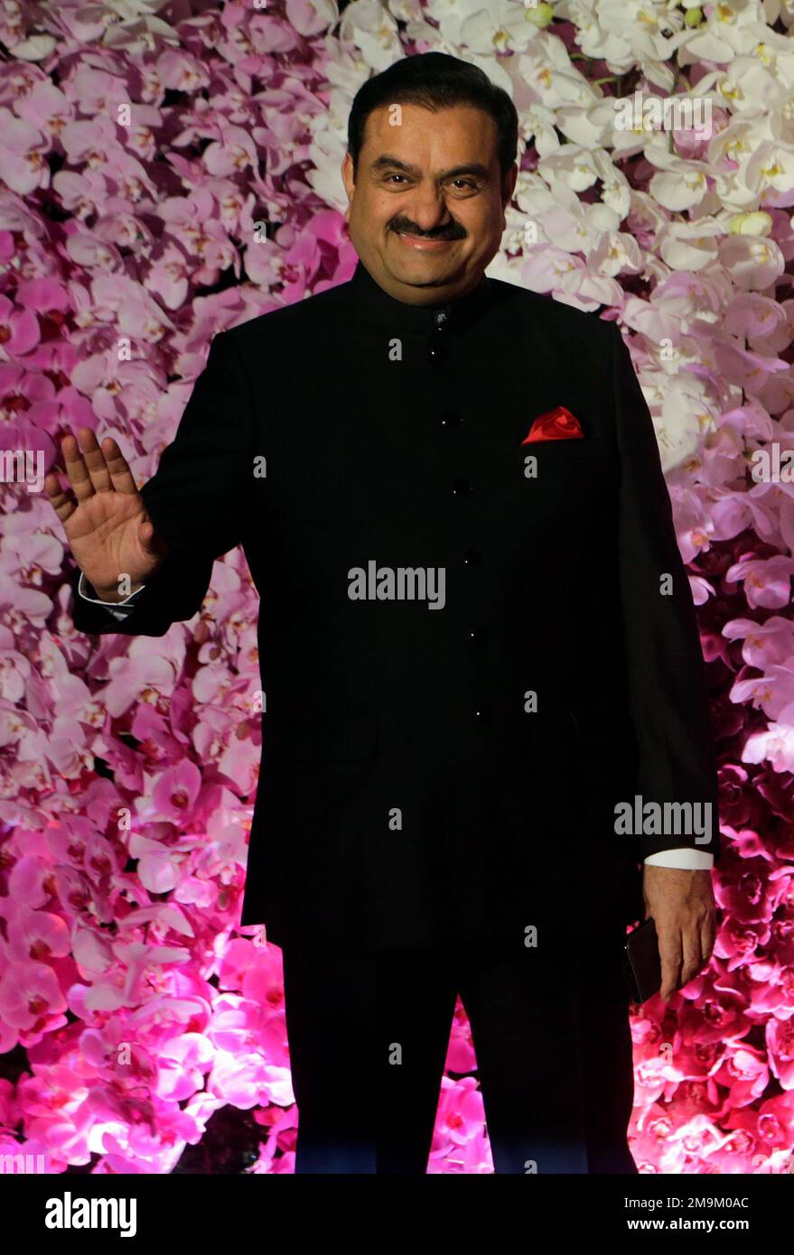 FILE- Adani Group Gautam Chairman Gautam Adani poses during Akash ...