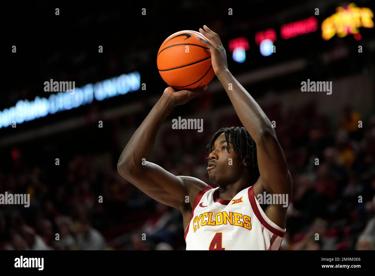 Iowa State guard Demarion Watson shoots during the first half of an ...