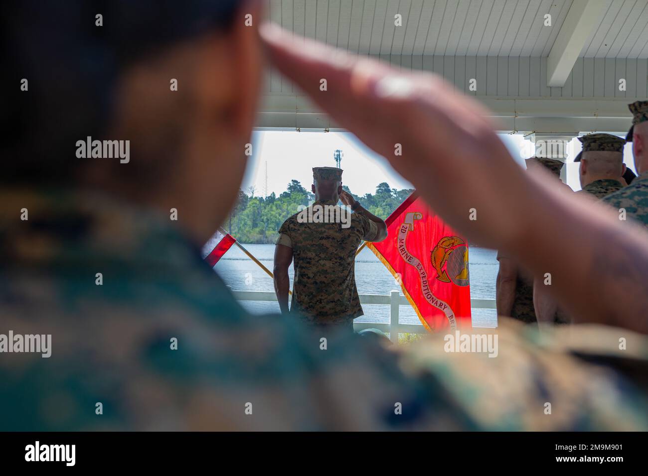 ÉTATS-UNIS Corps de marine Brig. Le général Anthony Henderson se tient ...