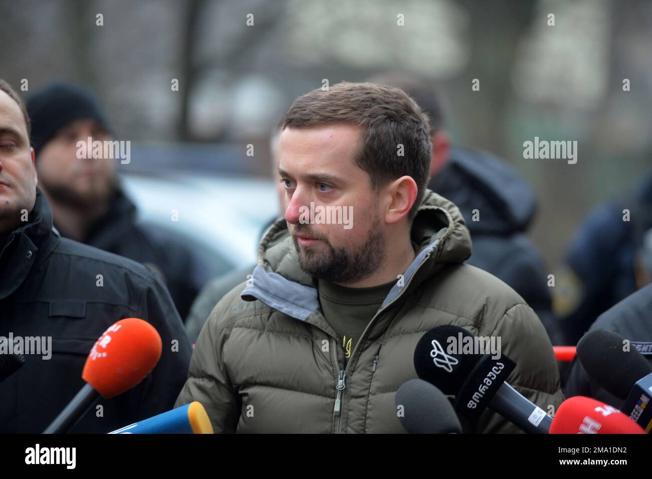 Non exclusif: BROVARY, UKRAINE - 18 JANVIER 2023 - le chef adjoint du ...