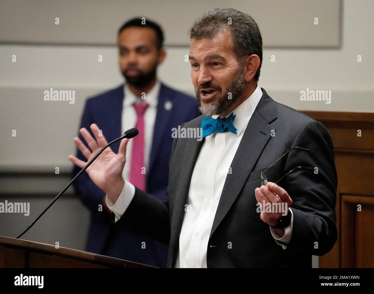 Virginia State Sen. Chap Petersen, speaks during the Investiture of ...