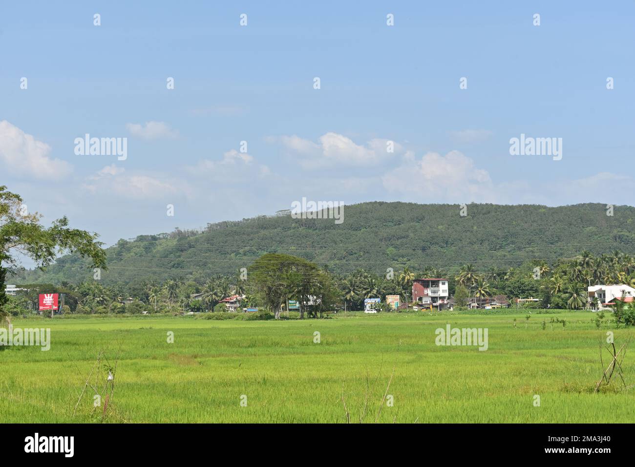 Horana, Sri Lanka -03 janvier 2023 : Une vue semi-urbaine du paysage du ...