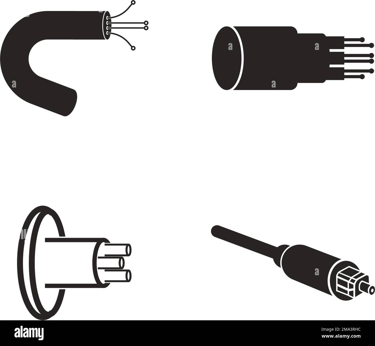 icône de câble à fibre optique. motif de symbole d'illustration ...