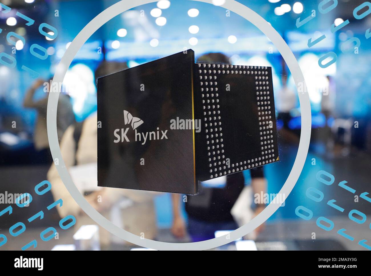 FILE - A logo of SK Hynix is seen at Korea Electronics Show in Seoul ...