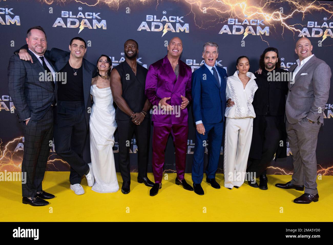 Producer Beau Flynn, from left, Noah Centineo, Sarah Shahi, Aldis Hodge ...