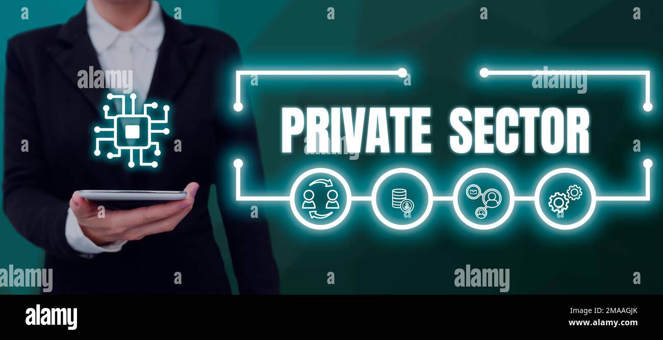 Panneau d'écriture à la main secteur privé. Mot pour une partie d'une ...