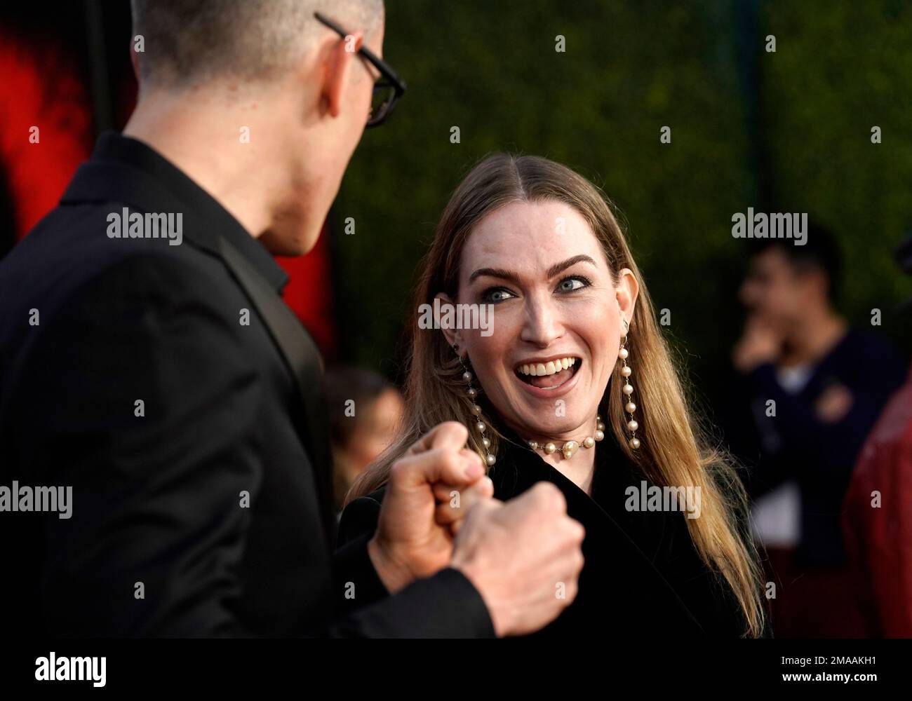 Jamie Clayton, right, who plays Pinhead in a Hulu reboot of "Hellraiser ...