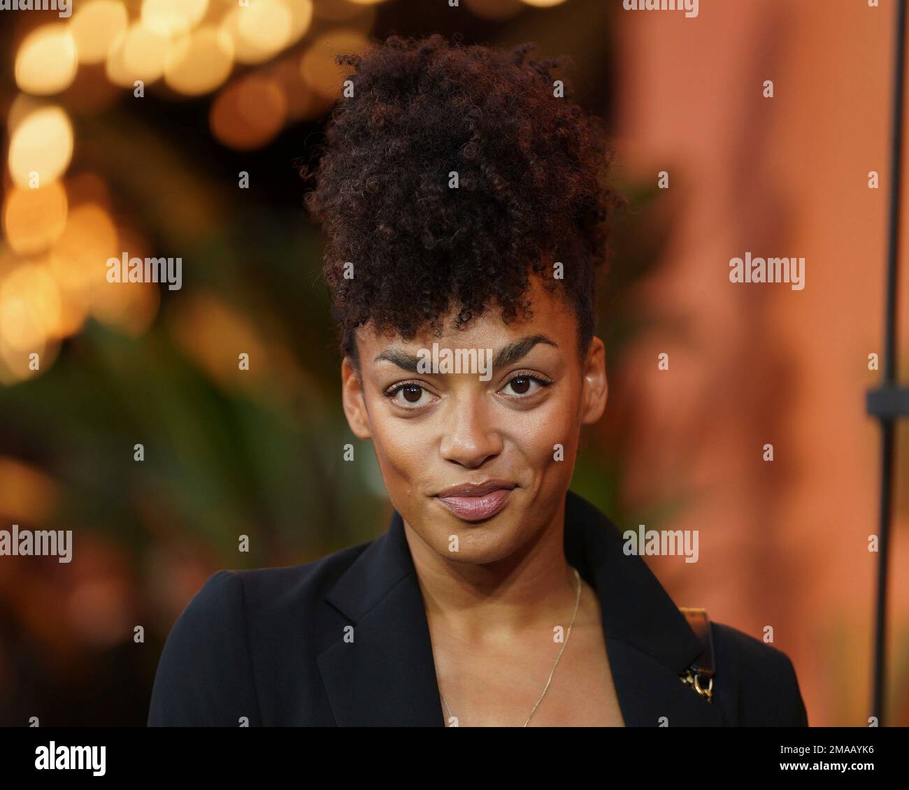 Adrienne Herbert poses for photographers upon arrival for the UK Gala ...