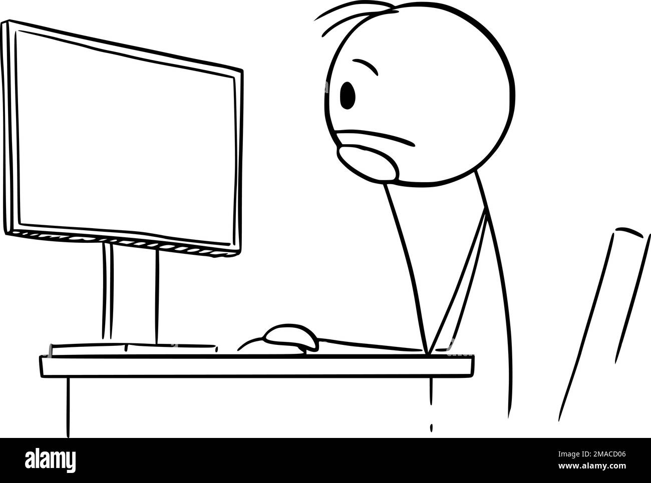 Computer character Banque d'images noir et blanc - Alamy