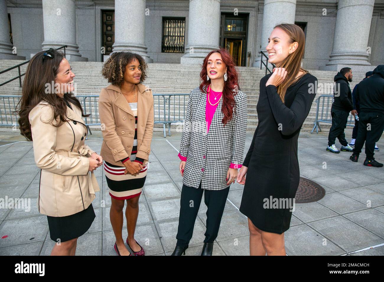 From left, attorney Christiana Kiefer and plaintiffs Alanna Smith ...