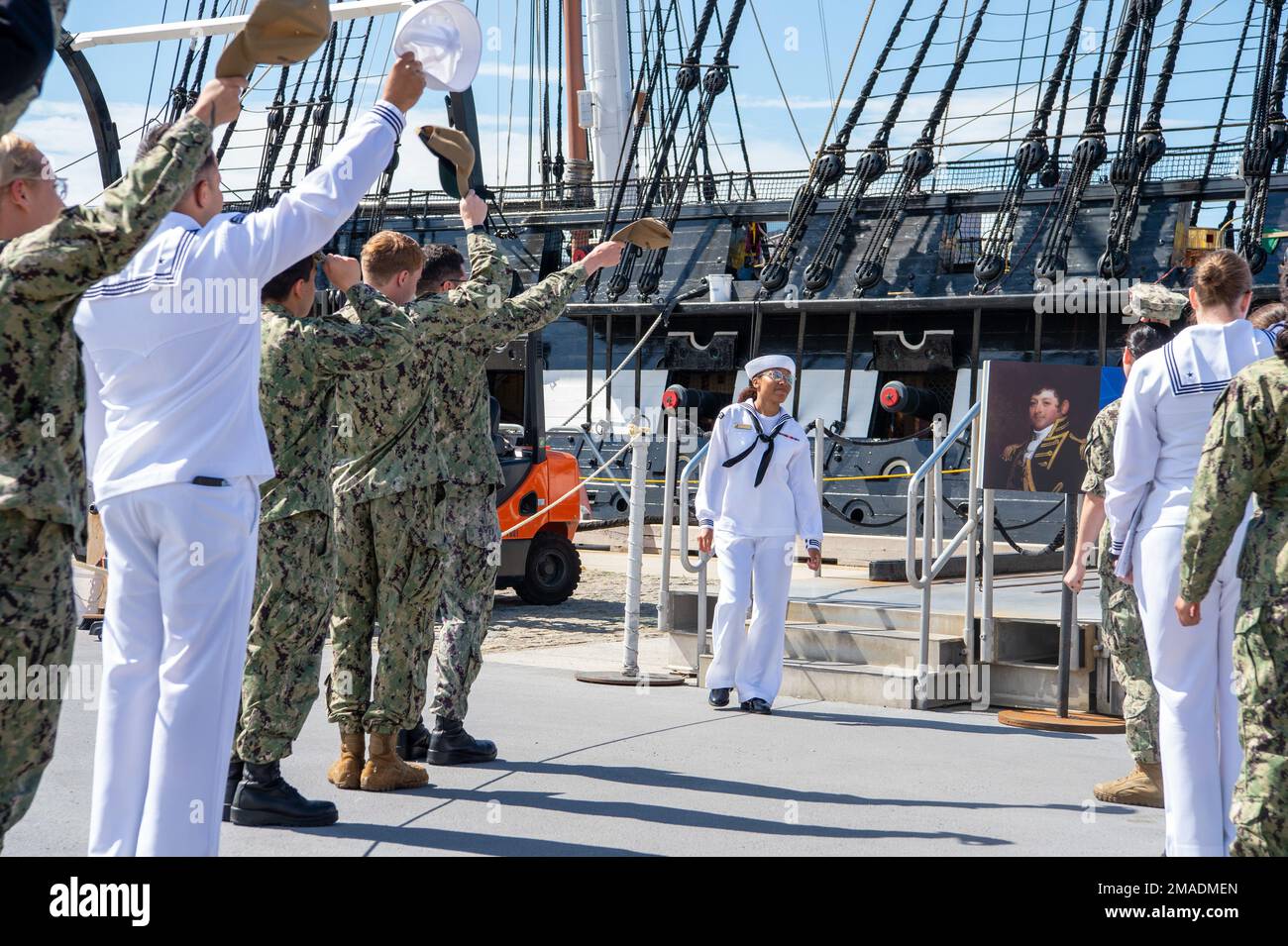 Boston (26 mai 2022) États-Unis La vedette de la Marine, Sade Dennis ...