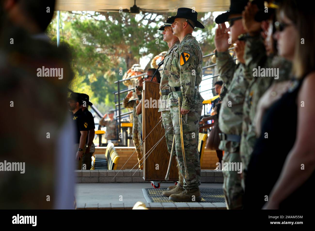 L'équipe de combat de la Brigade 3rd, 1st division de Cavalry, organise ...