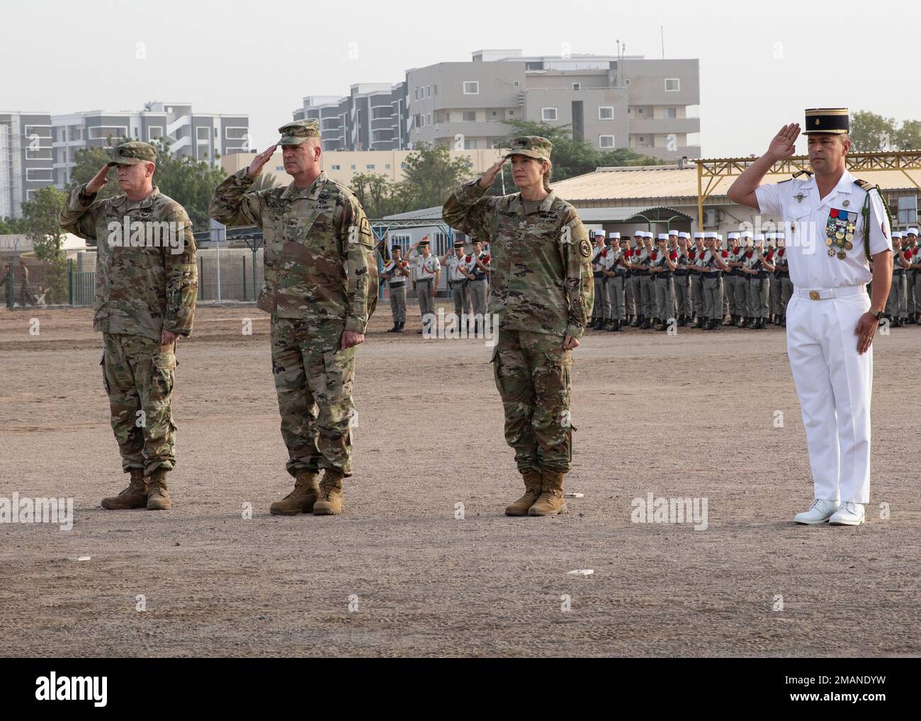 Colonel français Sébastien Botheron, commandant du 5th Overseas ...