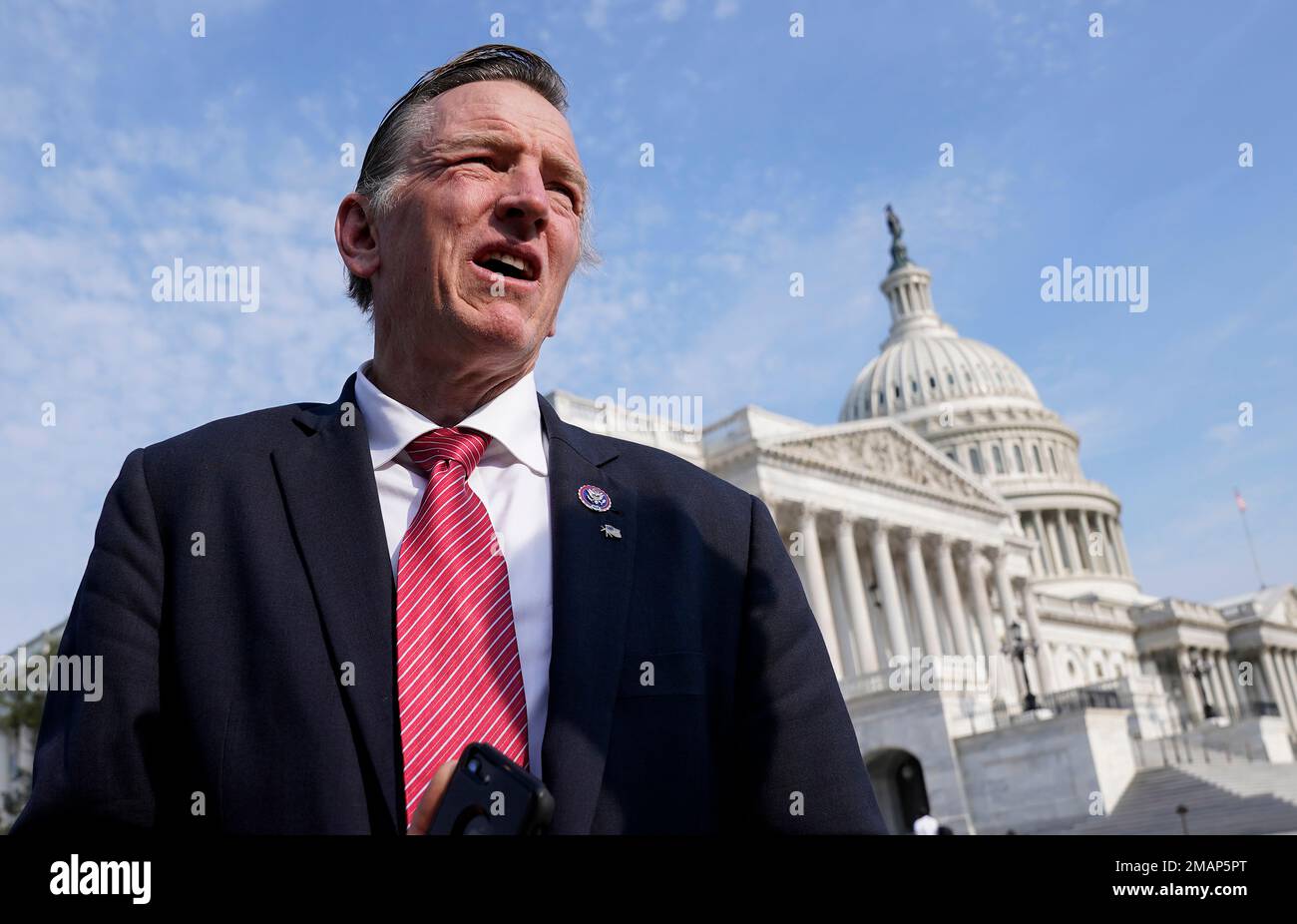 FILE - Rep. Paul Gosar, R-Ariz., waits for a news conference at the ...