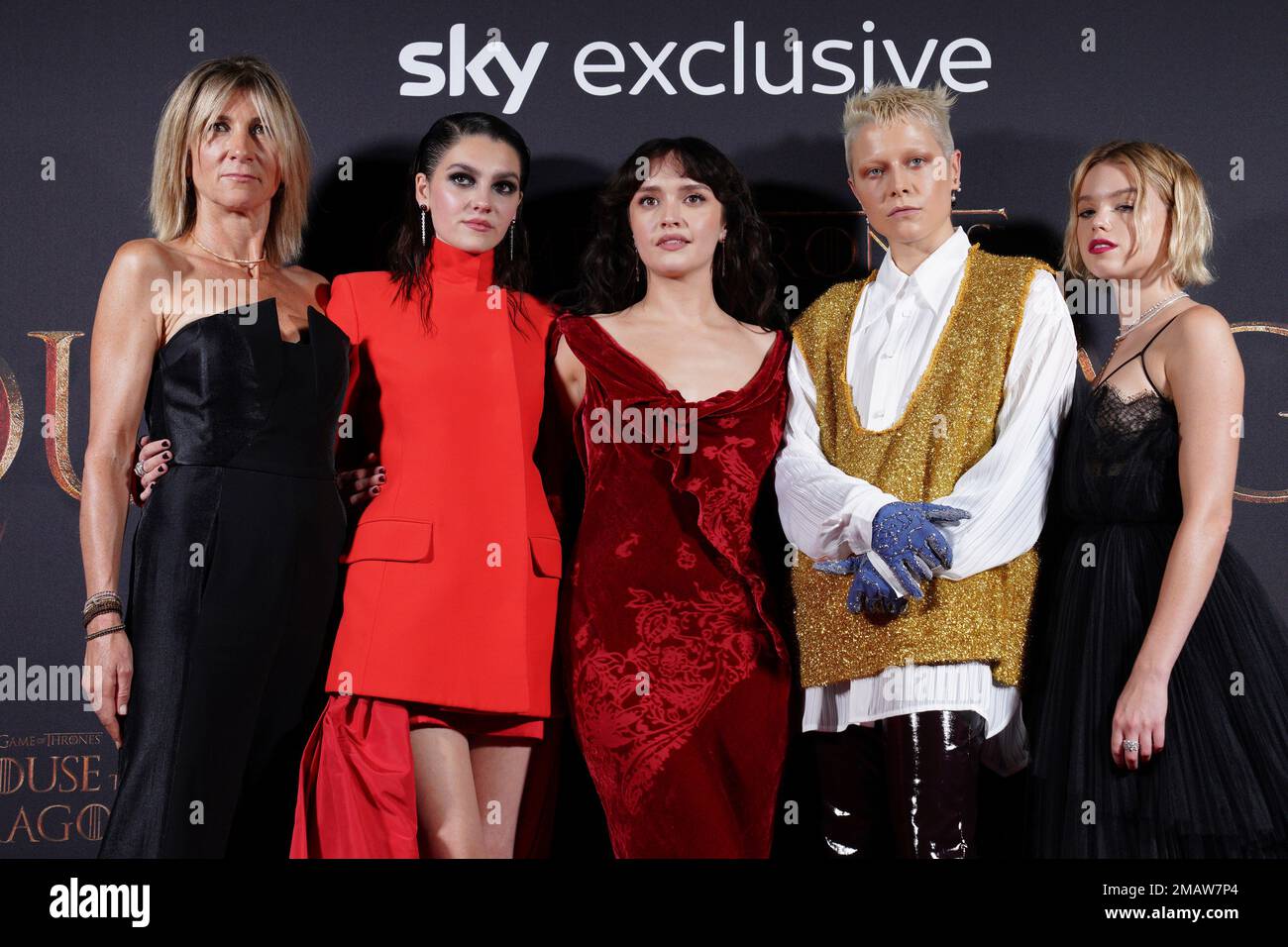 From left, Eve Best, Emily Carey, Olivia Cooke, Emma D'Arcy and Milly ...