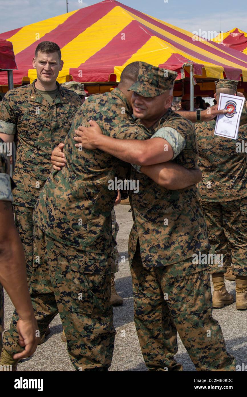 ÉTATS-UNIS Corps de marine. Le Sgt. Maj. Artie Martinez, sergent-major ...