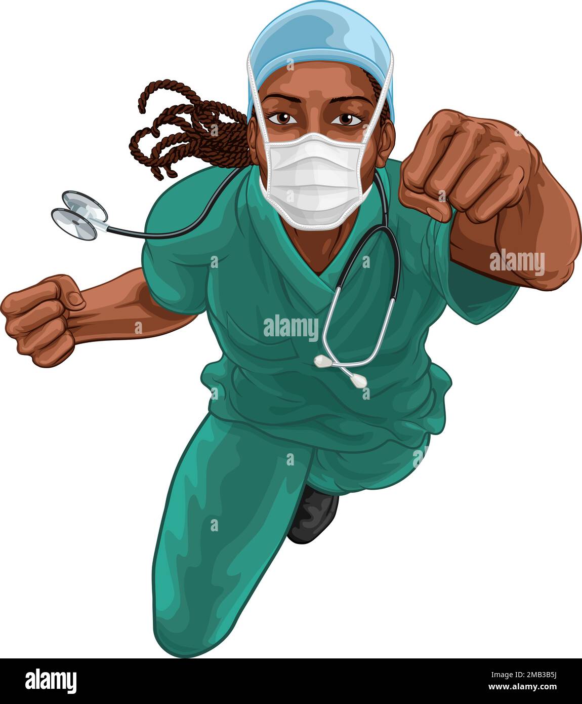 Superwoman black Banque d'images vectorielles - Alamy