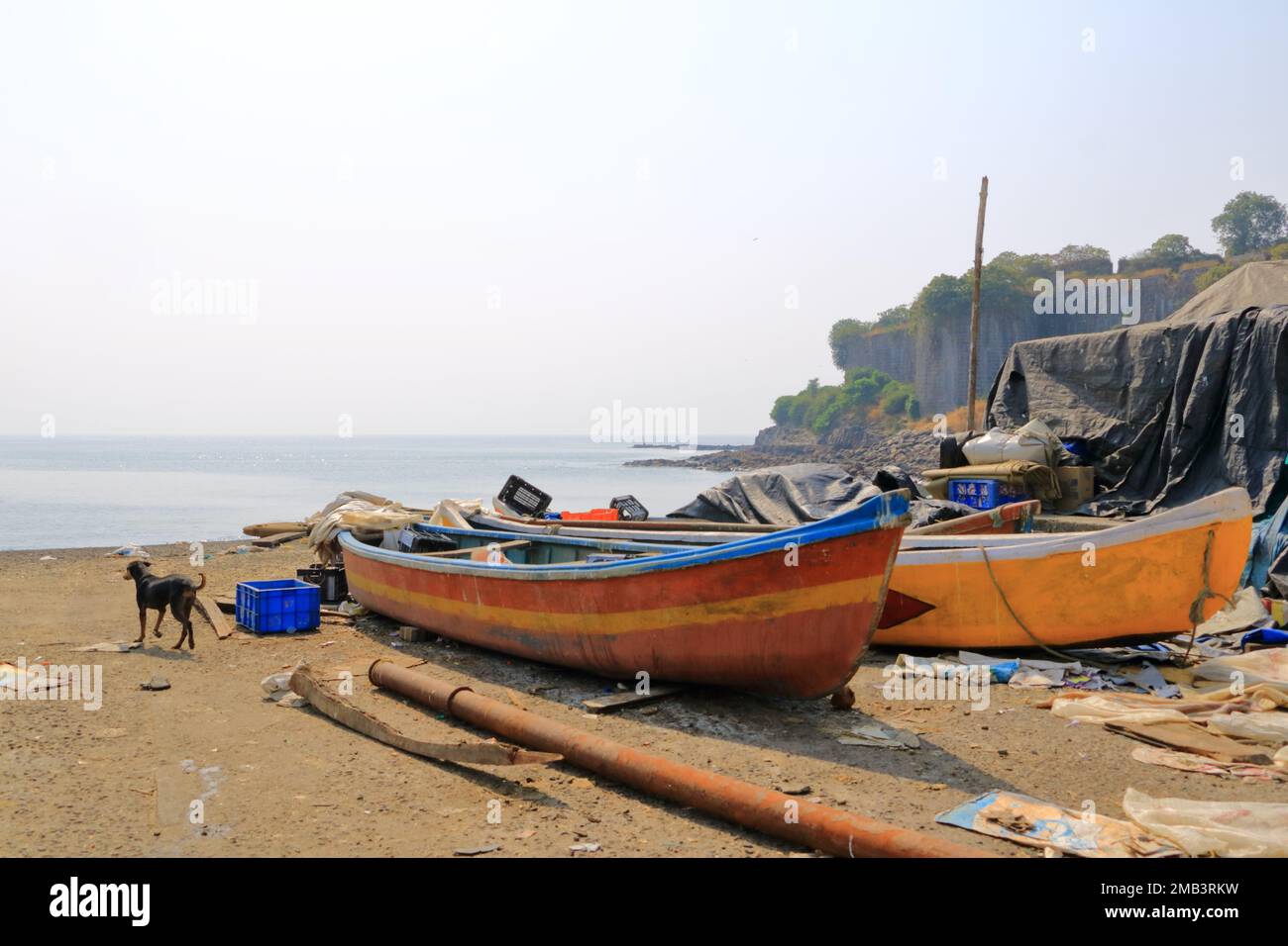 21 décembre 2022 - Mumbai, Maharashtra en Inde : port de pêche à Mumbai ...