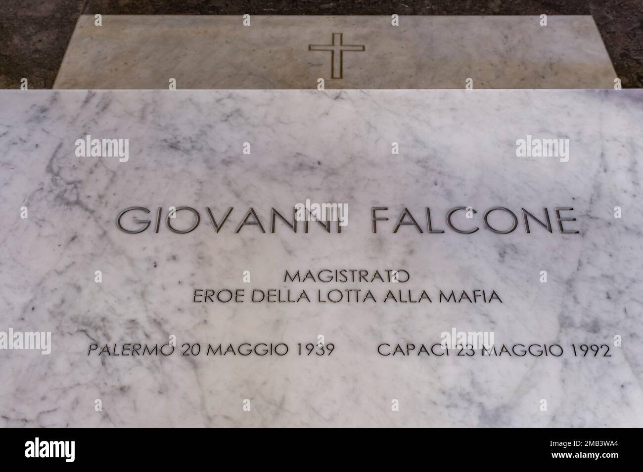Tombeau de Giovanni Falcone, tué le 23 mai 1992 dans un assassinat de ...