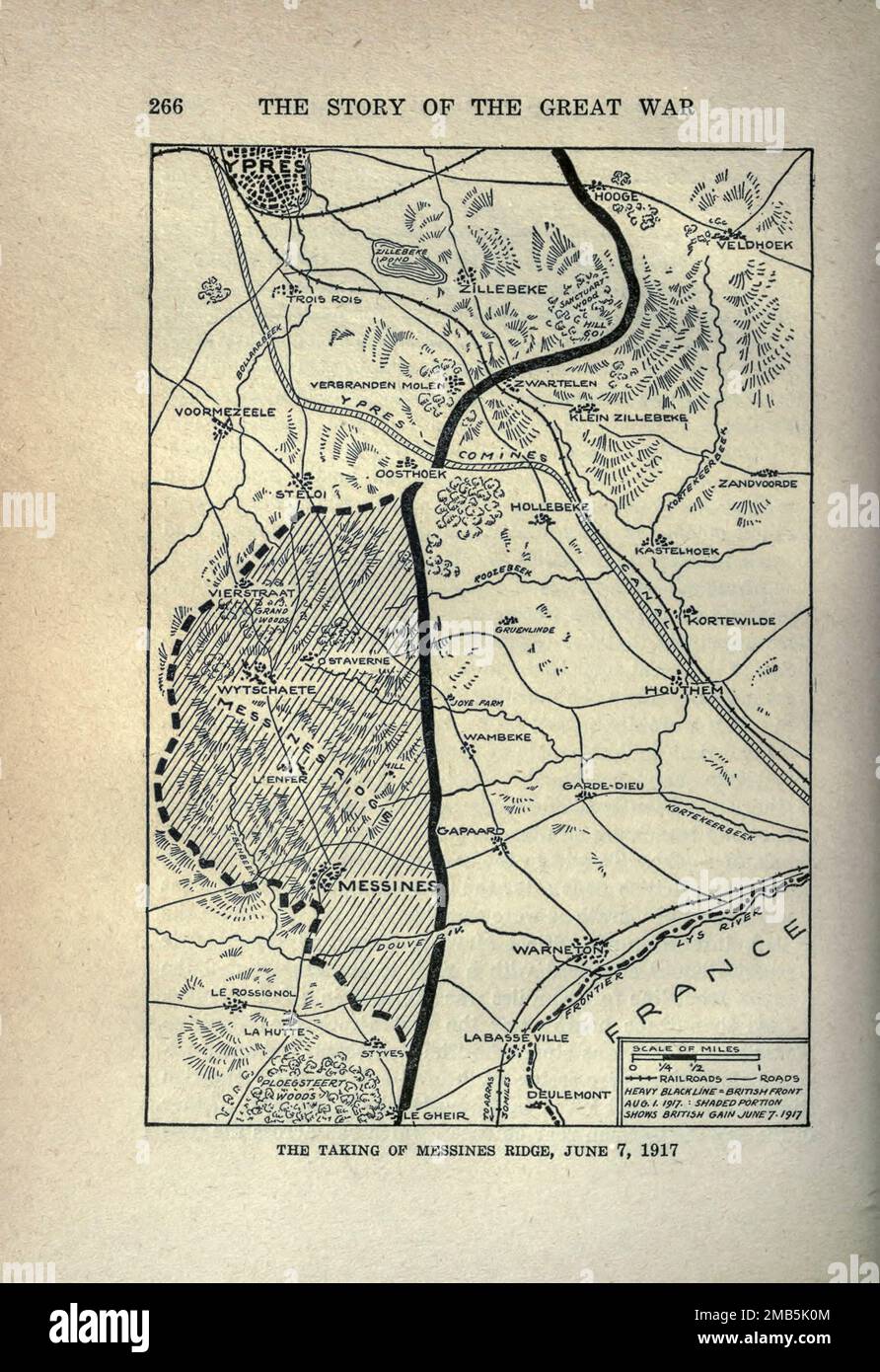 Carte des lignes de bataille de la première guerre mondiale Banque de ...
