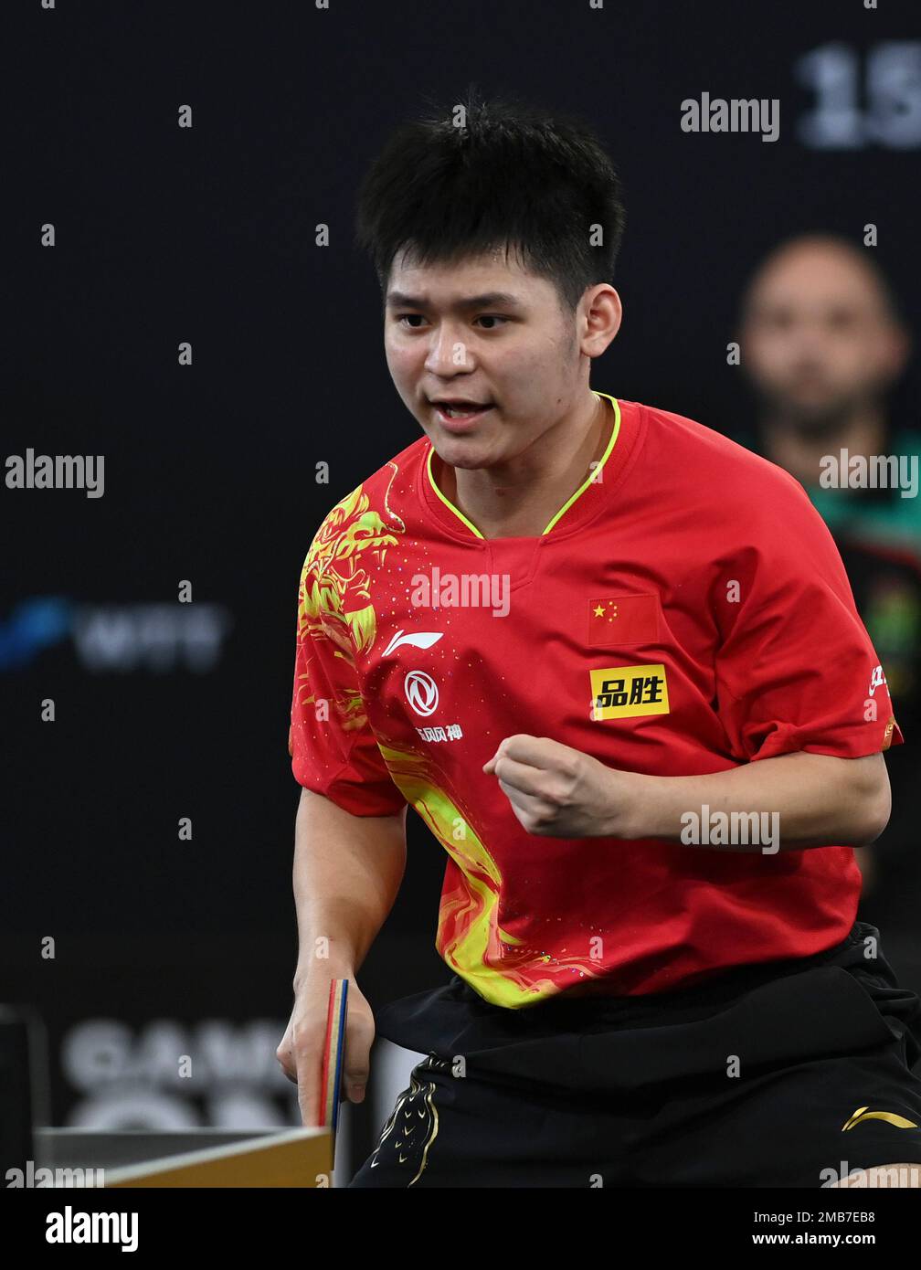 Doha, Qatar. 20th janvier 2023. Lin Shidong de Chine réagit pendant les ...