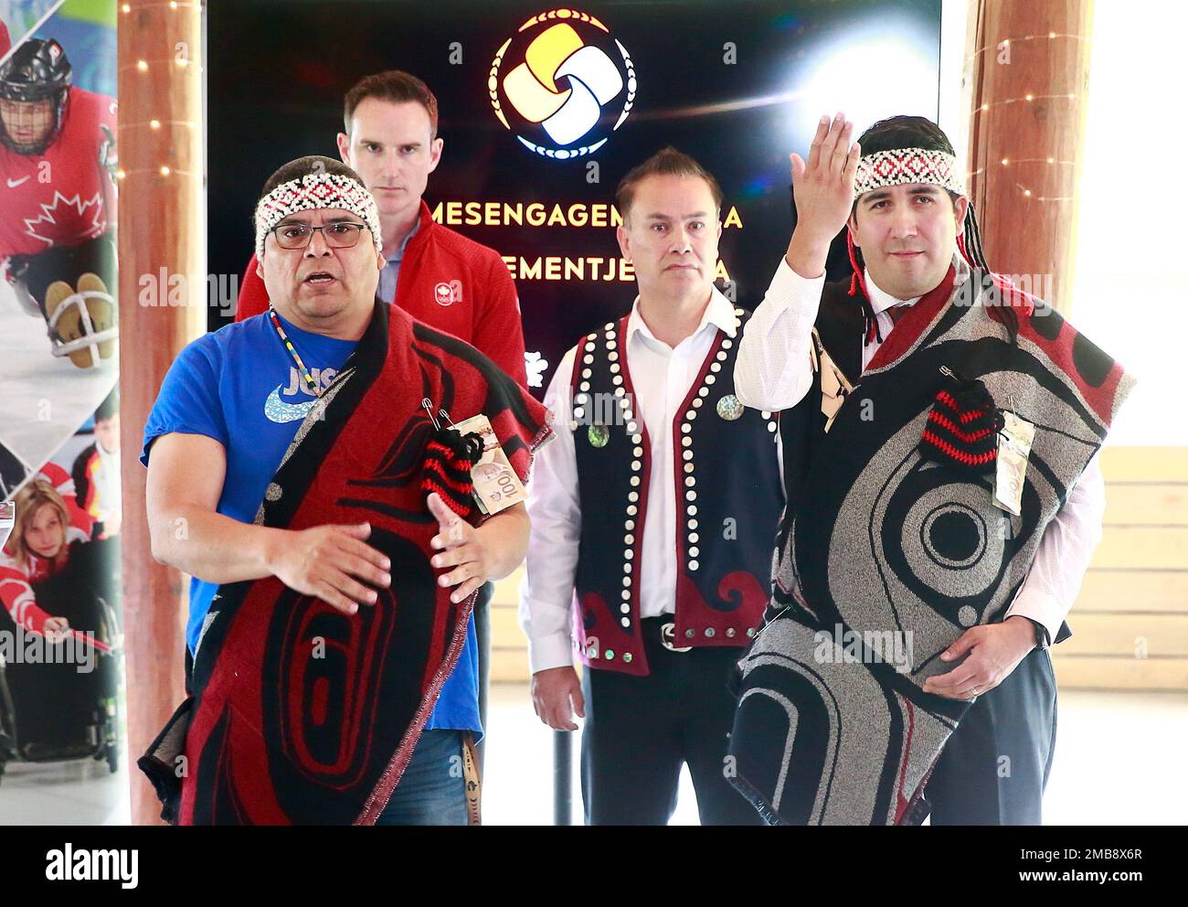 Alec Dan of the Musqueam Nation, COC member Andrew Baker, Tewanee ...