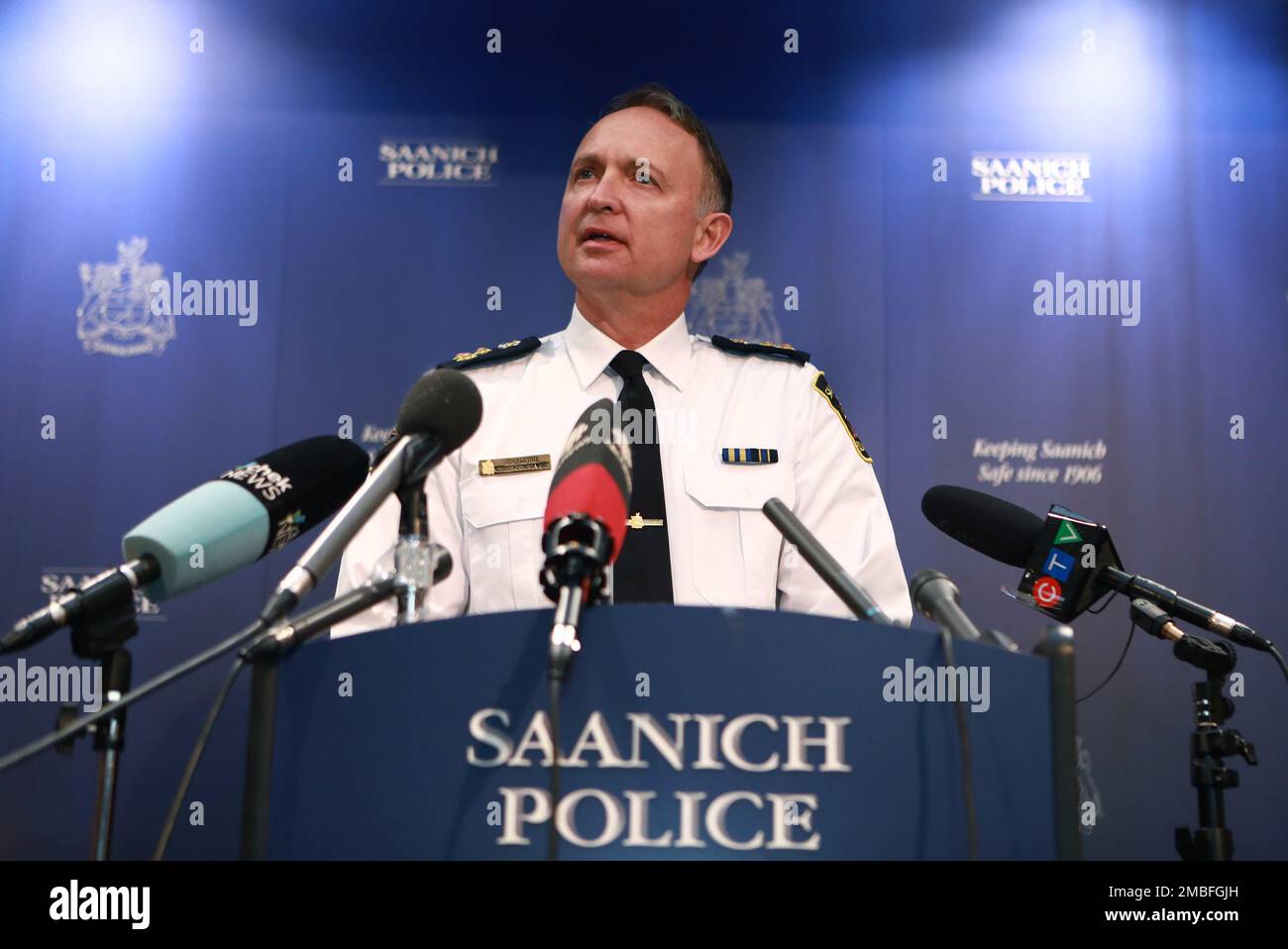 Canada. 20th janvier 2023. Le chef de police de Saanich, Dean Duthie ...
