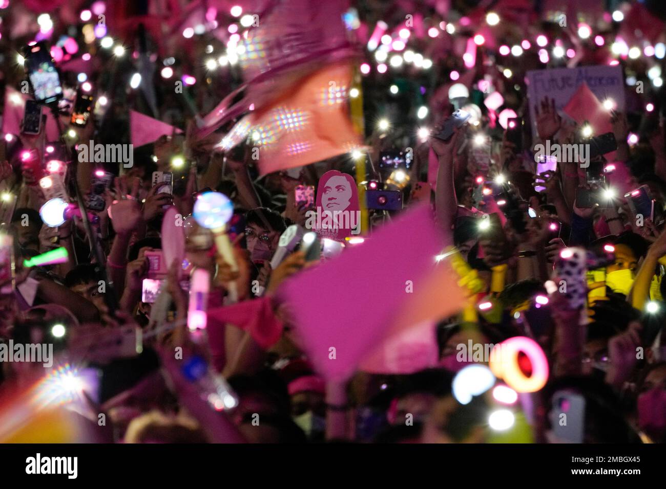 A picture of Philippine Vice President Leni Robredo is seen as ...