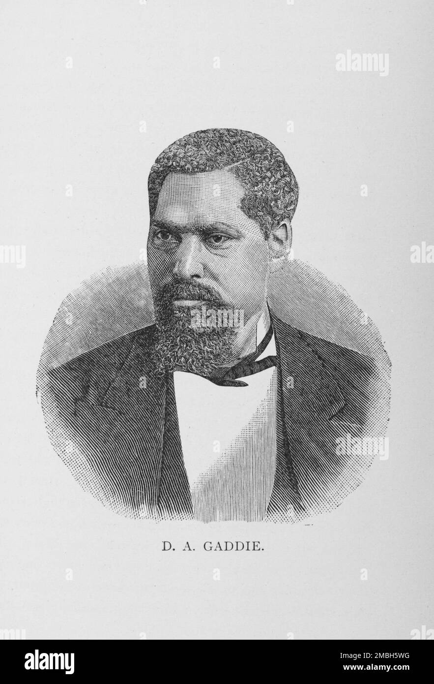D. A. Gaddie, 1887. Daniel Abraham Gaddie, ministre baptiste afro ...