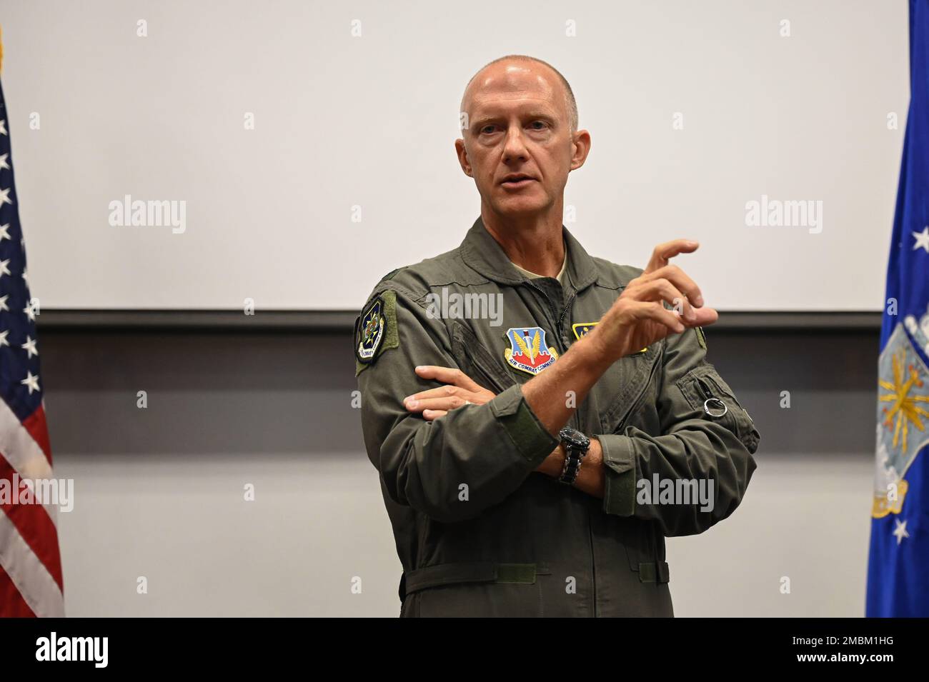 ÉTATS-UNIS Le colonel James Landreth de la Force aérienne, commandant ...