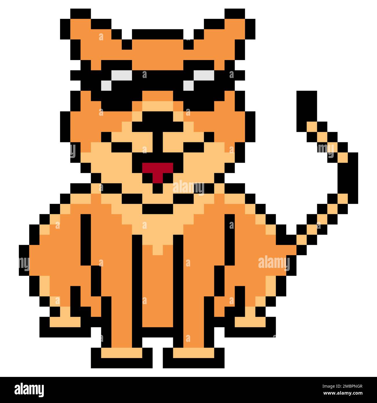 Pixel art chien isolé sur fond blanc. Illustration vectorielle Photo ...